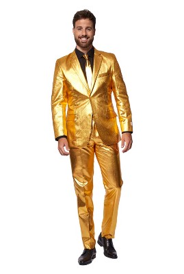 Opposuits Men's Shiny Party Suits - Groovy Gold - Golden - Size Us 50 ...