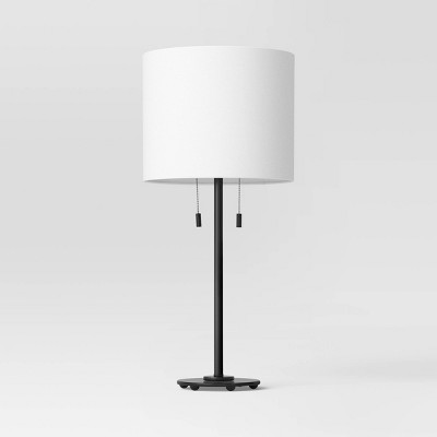 Medium Modern Industrial Assembled Table Lamp Black - Threshold™ : Target