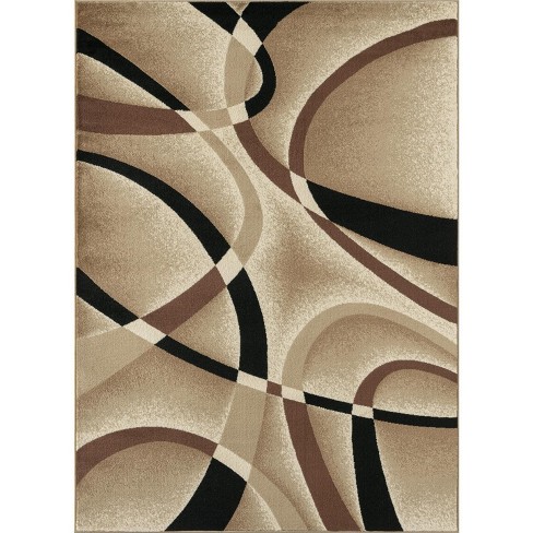 Luxe Weavers Modern Abstract Geometric Beige 2x3 Area Rug : Target
