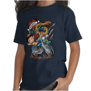 Betty Boop Biker Be Bold Snake Girls Kids T Shirt Tees Licensed Brisco ...