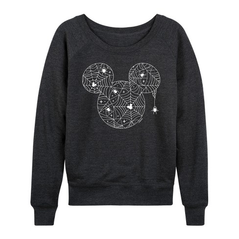 Women's Disney Mickey Spider Logo Lightweight French Terry Slouchy ...