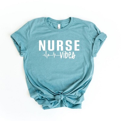 Simply Sage Market Women's Nurse Vibes Heartbeat Short Sleeve Graphic ...
