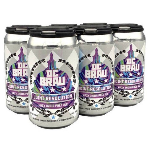 Dc Brau Joint Resolution Hazy Ipa Beer - 6pk/12 Fl Oz Cans : Target