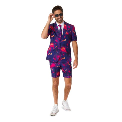 Suitmeister Men's - Summer Retro Neon Navy Suit - Beach Party Outfit ...