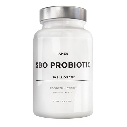 Amen Sbo Probiotic 50 Billion Cfus + Organic Prebiotics Digestive ...