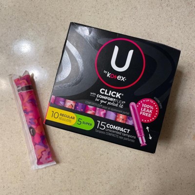 U By Kotex Click Compact Tampons - Multipack - Regular/super ...