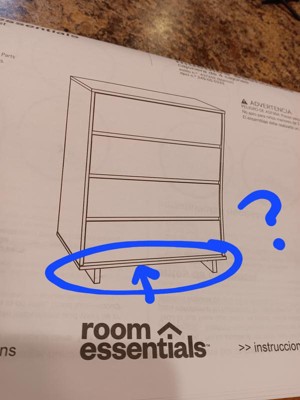 Modern 4 Drawer Dresser White - Room Essentials™: Laminated ...