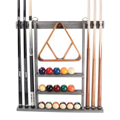 6 Pool Cue & Ball Wall Rack - Grey : Target