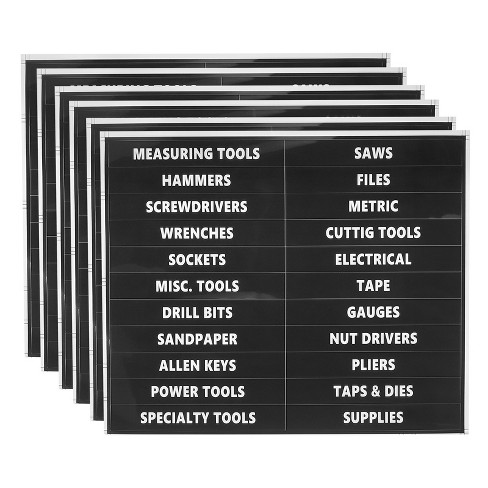 Unique Bargains Waterproof Bright Colors Strong Adhesive Tool Box Label ...
