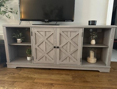 70" Farmhouse Style Tv Stand For Tvs Up To 78" Gray - Festivo : Target