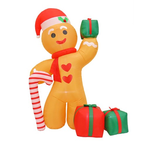 National Tree Company First Traditions 7.8' Gingerbread Man Inflatable ...