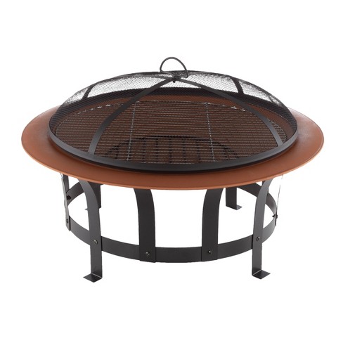 Nature Spring Outdoor Fire Pit With Grilling Grate And Log Poker - 30 ...