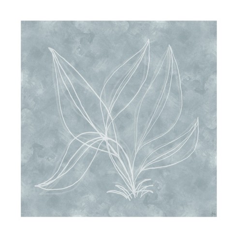 Trademark Fine Art - Line And Brush Leaf Bloom Canvas Art - 35 X 35 ...