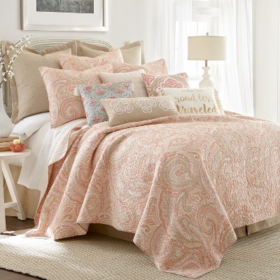 Spruce Coral Quilt Set - Levtex Home : Target