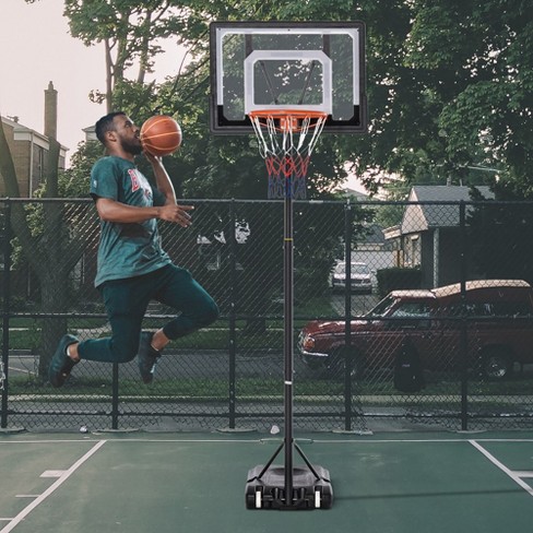 Soozier Portable Basketball Hoop System Stand With 33in Backboard ...