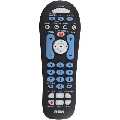 Rca 3-device Big-button Universal Remote With Streaming (black) : Target