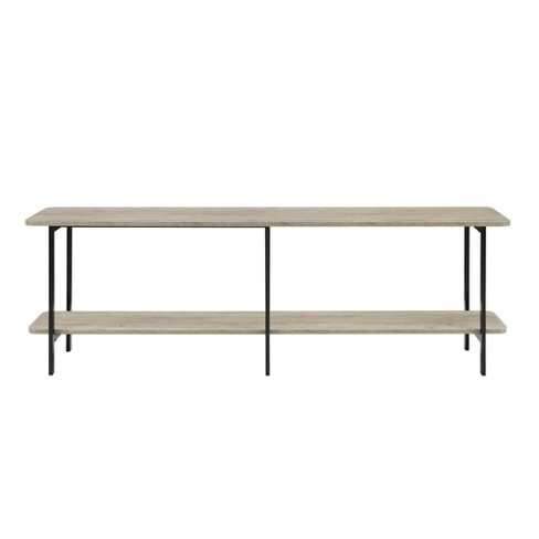 Manhattan Comfort Celine Console Table: Modern Two-tiered Design, Black ...