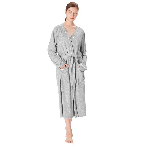 Catalonia Lightweight Womens Robes, Ladies Bathrobe Soft Long, Gray ...