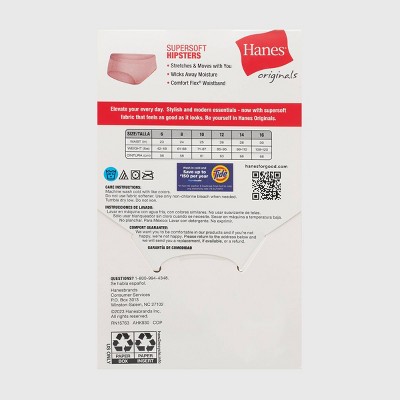 Hanes Originals Girls' 5pk Supersoft Hipster Underwear 8 : Target