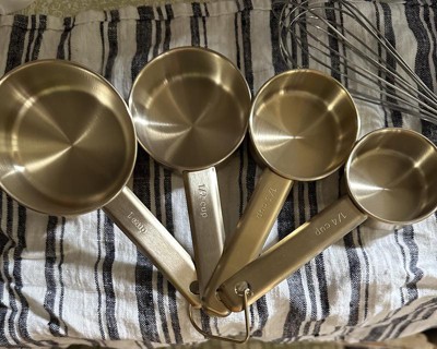 4pc Stainless Steel Measuring Cups Champagne - Figmint™ : Target