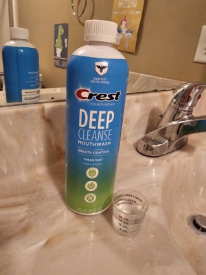 Crest Deep Cleanse Breath Control Mouthwash - Fresh Mint - 475ml : Target