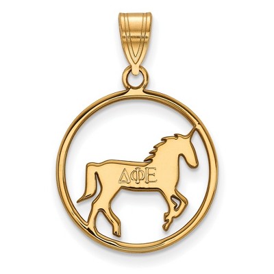 Black Bow Jewelry 14k Yellow Gold Plated Sterling Silver Delta Phi ...