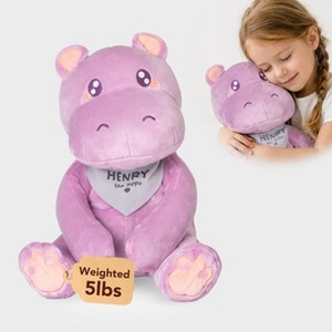 Lilly's Love Henry the Hippo, 5lb Weighted Stuffed Animal for Anxiety ...