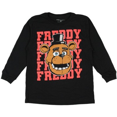 Five Nights At Freddy's Freddy Fazbear Face And Hands Boy's Navy T ...