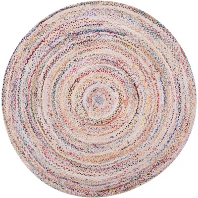 Braided Brd210 Hand Woven Area Rug - Ivory/multi - 9' Round - Safavieh ...