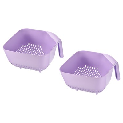 Unique Bargains Pp Heat Resistant Non-slip Handle Kitchen Colanders Set ...