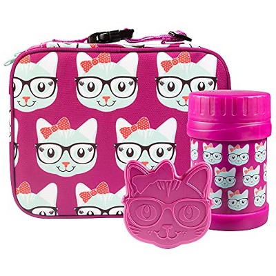 Bentology Lunch Box Set For Kids - Girls Insulated Lunchbox Tote Water ...