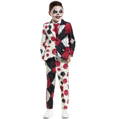 Suitmeister Mens Costume - Vintage Clown Party Outfit - White - Size L ...