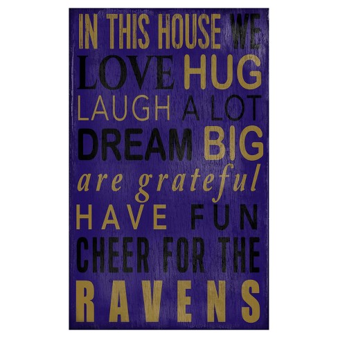 Nfl Baltimore Ravens Fan Creations In This House Sign : Target