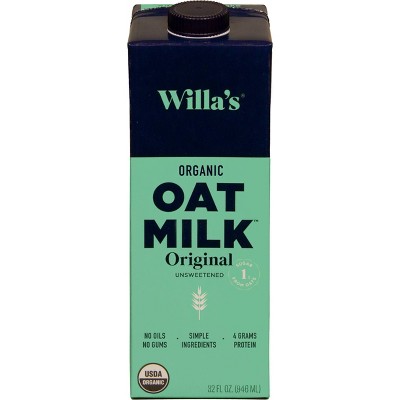 Willa's Original Unsweetened Oat Milk - 32oz : Target
