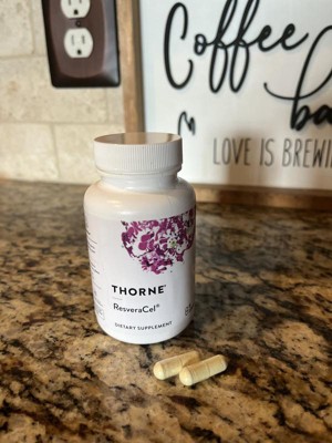 Thorne Resveracel - Nicotinamide Riboside With Quercetin Phytosome And Resveratrol - 60 Capsules ...