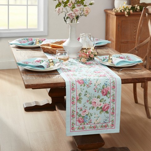 Vintage Floral Garden Table Runner - Multicolor - 13x70 - Elrene Home ...