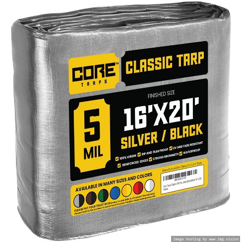 Core Tarps 192'' X 240'' Heavy Duty 5 Mil Tarp Cover, Uv Resistant, Rip ...