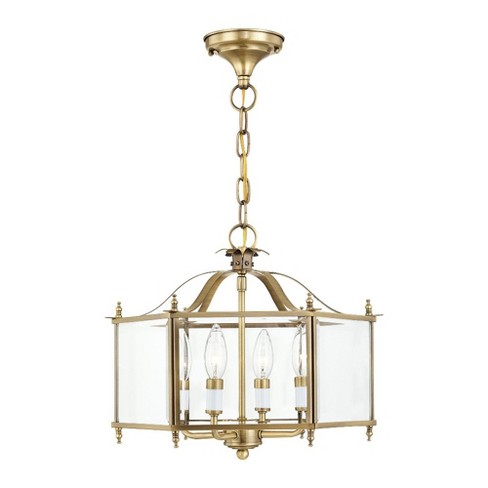 Livex Lighting Livingston 4 - Light Pendant In Antique Brass : Target