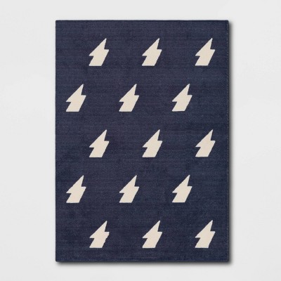 4'x6' Lightning Bolt Kids' Rug Blue - Pillowfort™ : Target