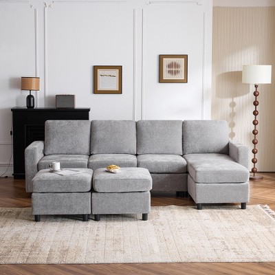 Erommy 7 - Piece Modular Sectional Couch, Modular Couches And Sofas ...