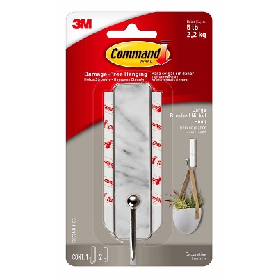 Command Medium Sized Hook Nickel : Target