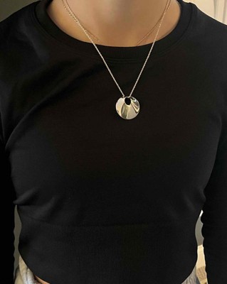 Women's Sterling Silver Twist Medallion Pendant Chain Necklace (18 ...