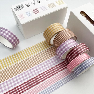 5m/roll 6 Rolls Tape Set Candy Color Decorative Tapes For Diy Craft ...