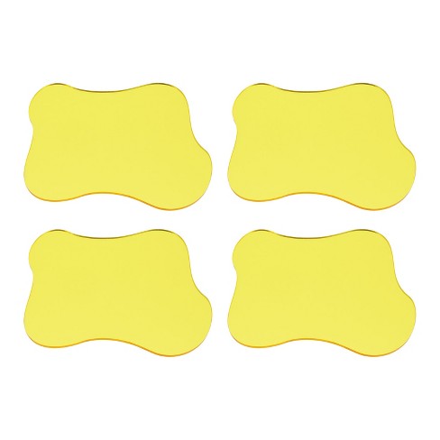 Unique Bargains Acrylic Irregular Design Cloud Shape Cup Coaster Yellow ...