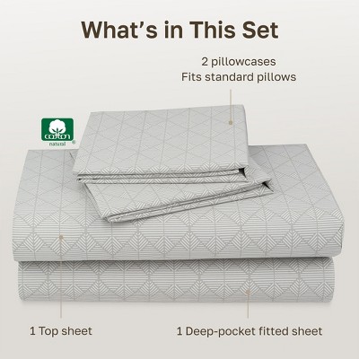 California Design Den Printed Bed Sheets Full Size Set - 400 Thread ...