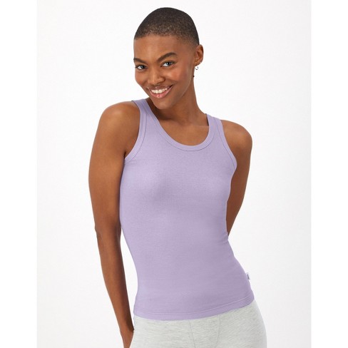 Hanes Originals Comfywear Women's Rib Tank Vega Violet L : Target
