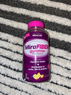Miralax: Mirafiber Gummies - 8g Prebiotic Fiber And Metabolism Support ...