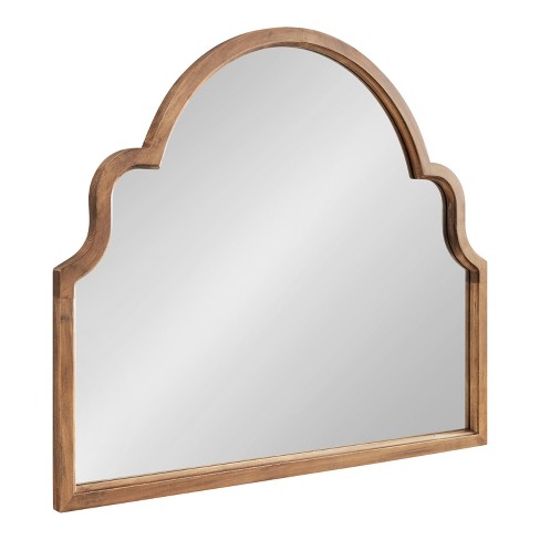 Kate And Laurel Hogan Wood Arch Mirror, 36x30, Rustic Brown : Target