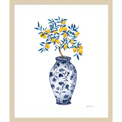Amanti Art Lemon Tree In Chinoiserie Ii By Yvette St. Amant Wood Framed ...