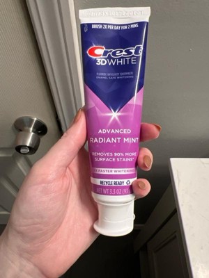 Crest 3d White Advanced Teeth Whitening Toothpaste, Radiant Mint ...